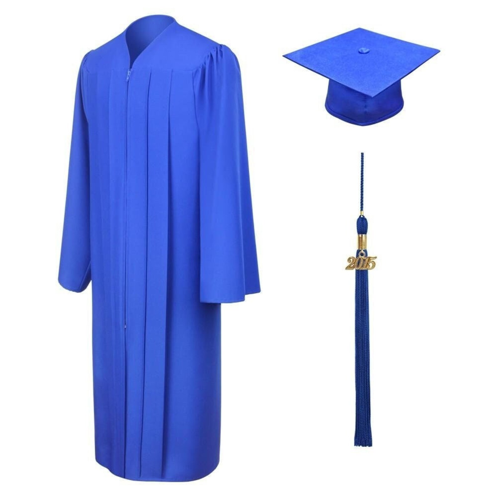 Matte Royal Blue Graduation Cap Gown and Tassel - Etsy Canada