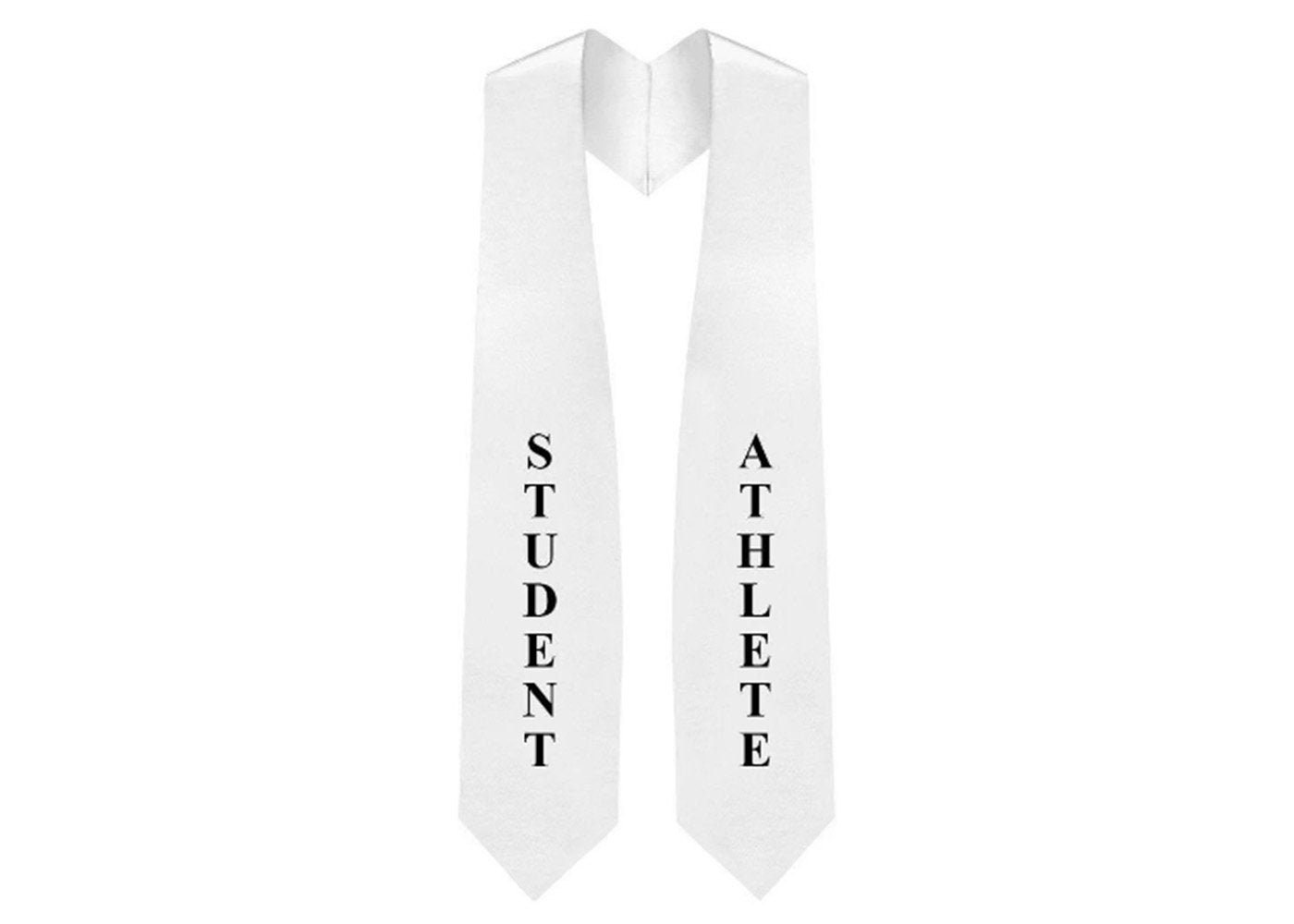 Student Athlete Graduation Stole White Satin - Etsy