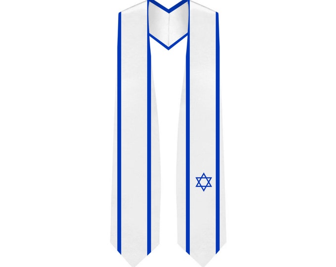 Israel Graduation Stole - Israel Flag Sash - Etsy