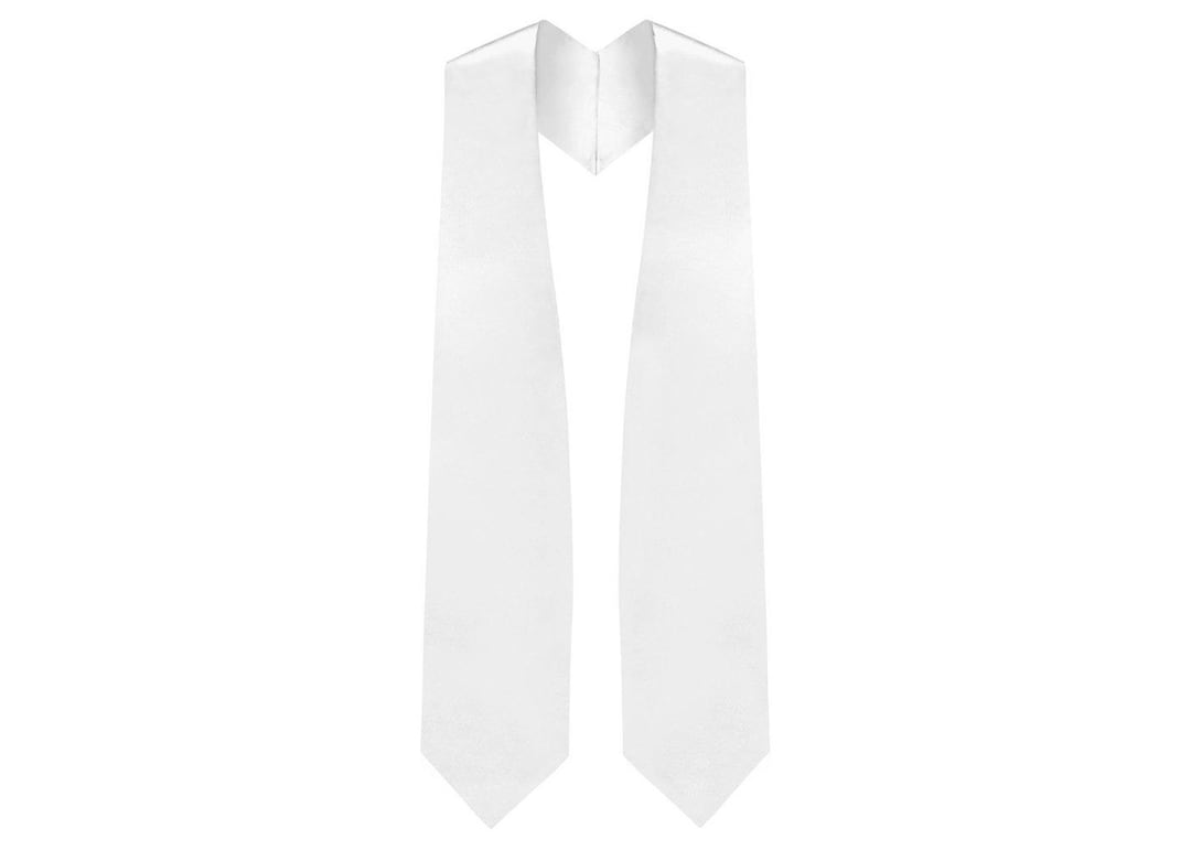 White Graduation Stole - Etsy
