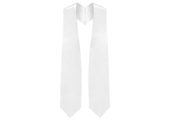 White Graduation Stole - Etsy