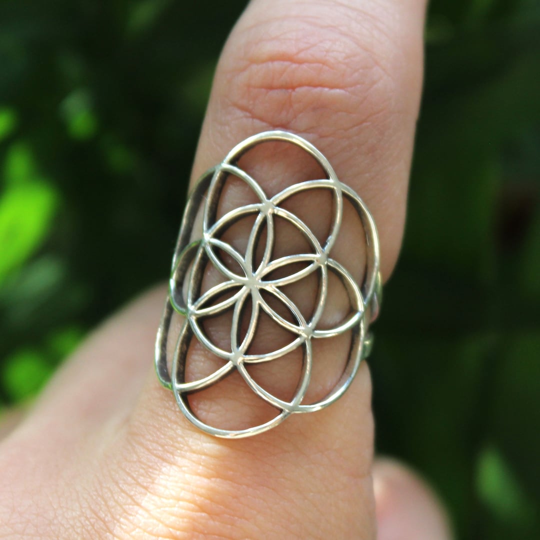 Sterling Silver Geometric Lattice Ring 925 Silver Stacking Dainty ...