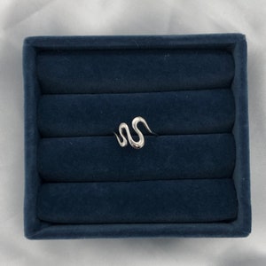 Sterling Silver Wavy Ring Dainty Wave 925 Rings for Women | Etsy