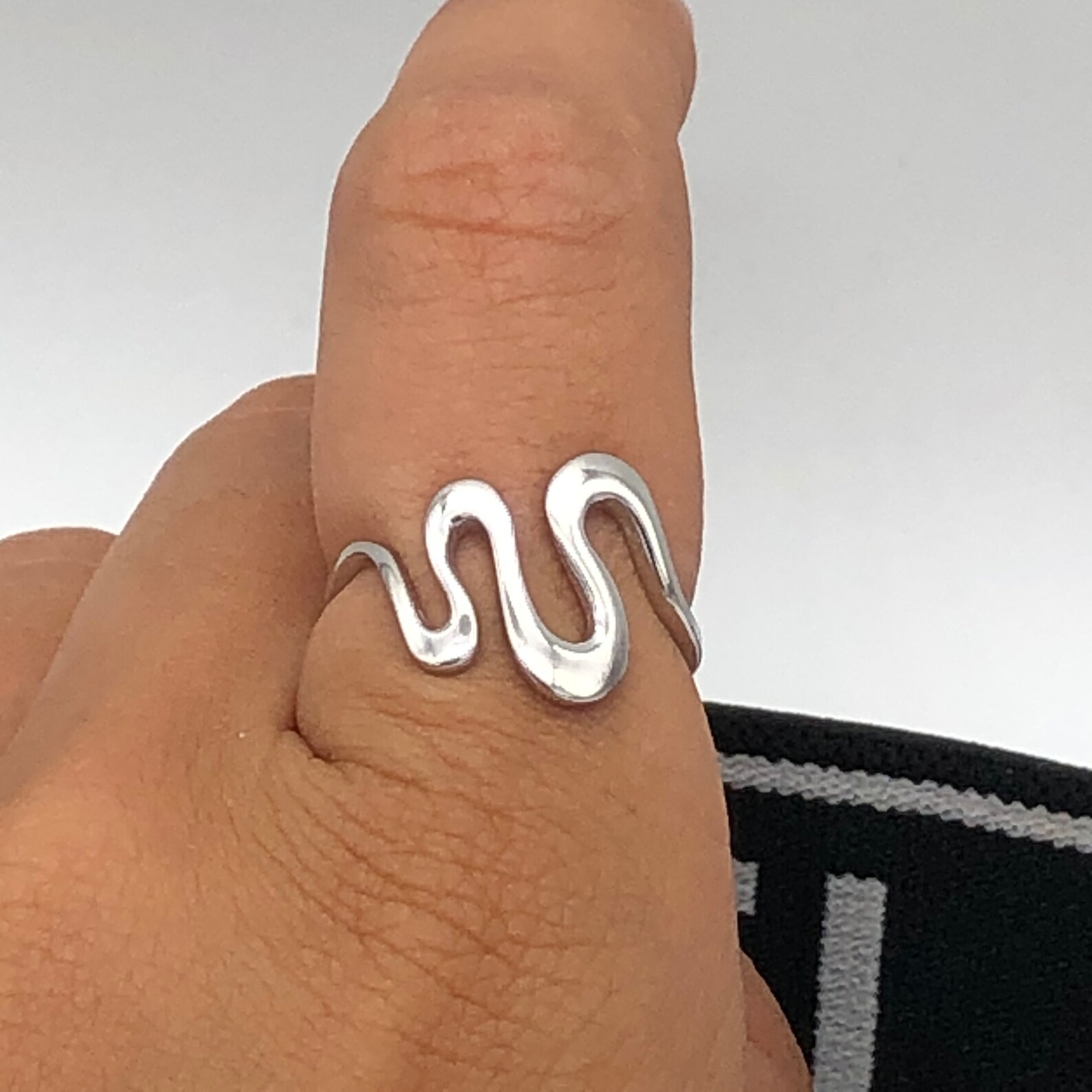 Sterling Silver Wavy Ring Dainty Wave 925 Rings for Women | Etsy