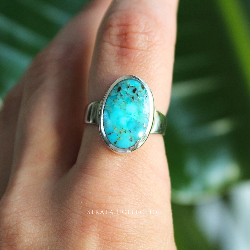Turquoise Silver Ring - Etsy
