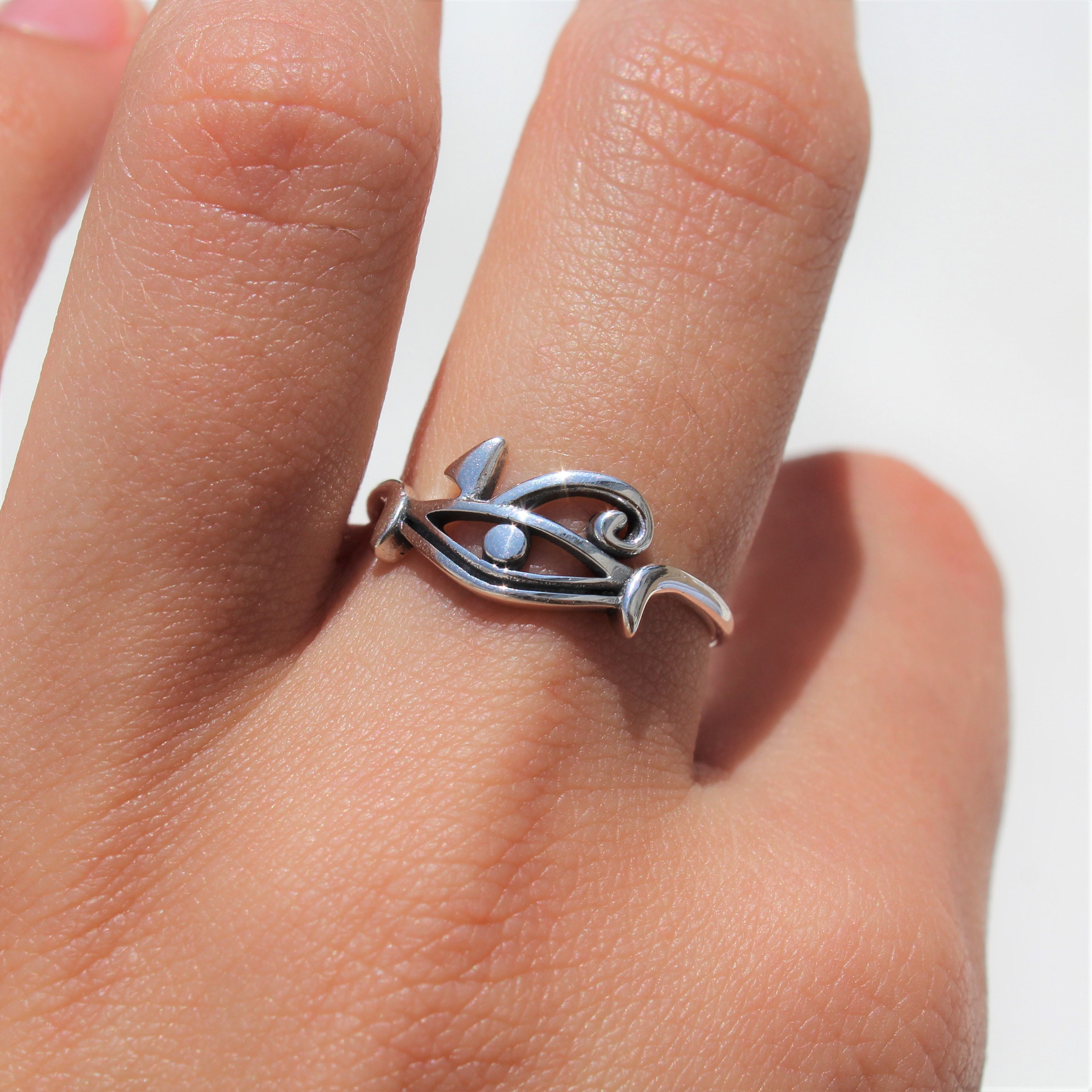 Sterling Silver Eye of Horus Evil Eye Egyptian Aztec Symbol - Etsy