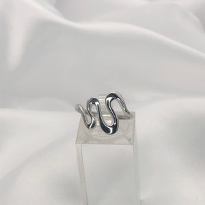 Sterling Silver Wavy Ring Dainty Wave 925 Rings for Women | Etsy