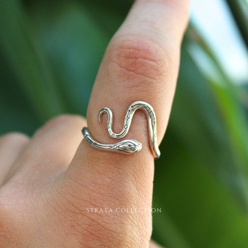 Silver Snake Ring - Etsy