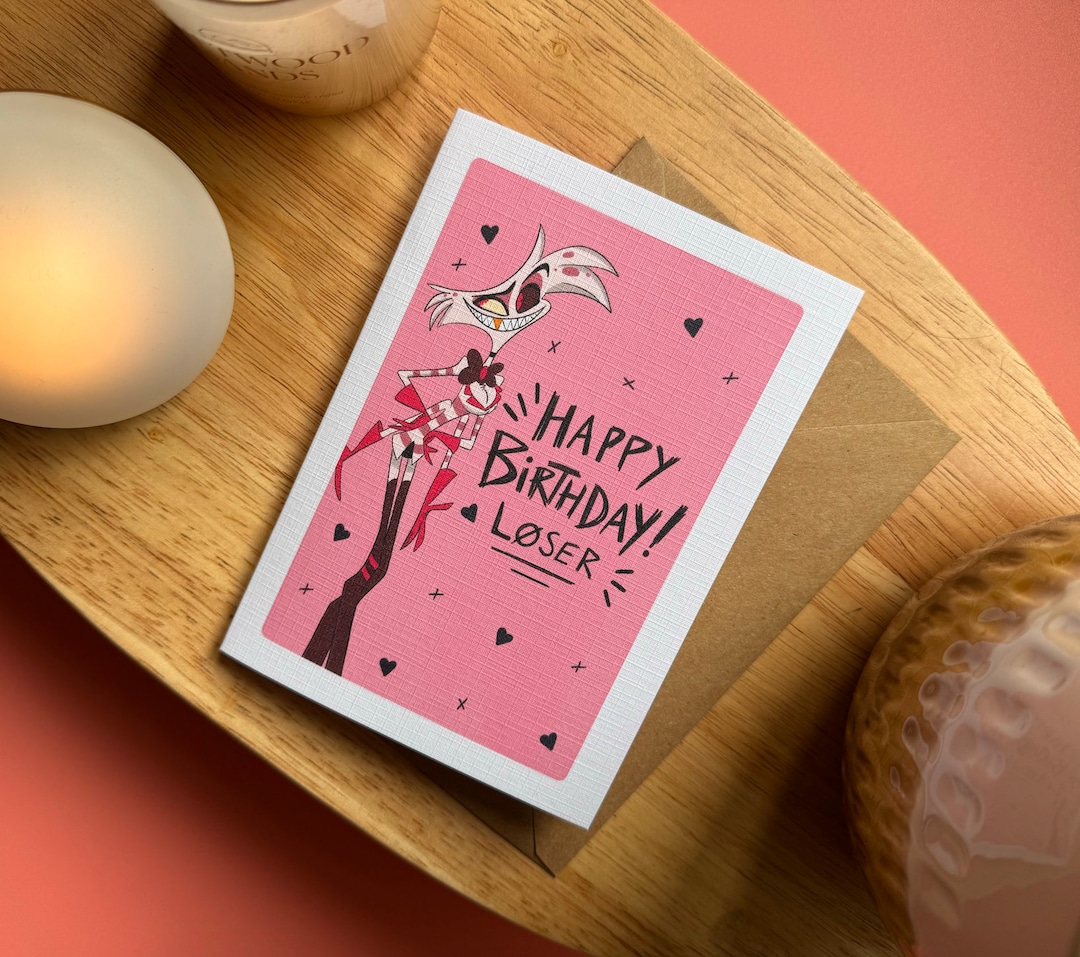 Angel Dust Birthday Card // Hazbin Hotel, Hazbin Hotel Birthday, Angel ...