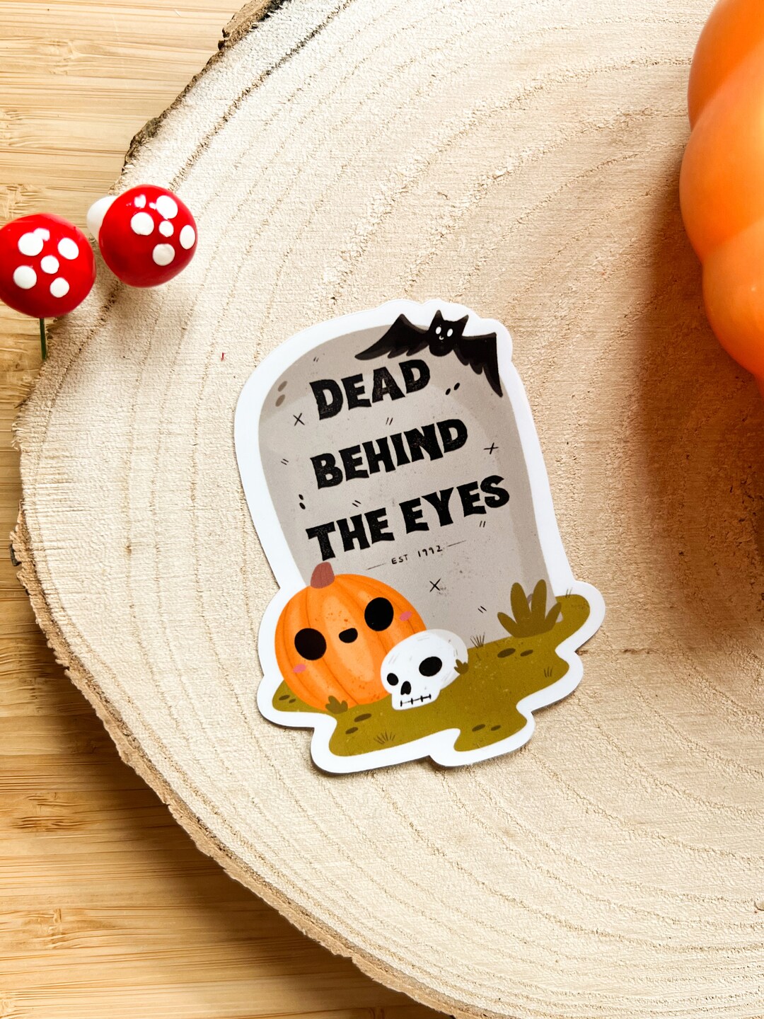 Dead Behind the Eyes Vinyl Sticker // Halloween, Halloween Sticker ...