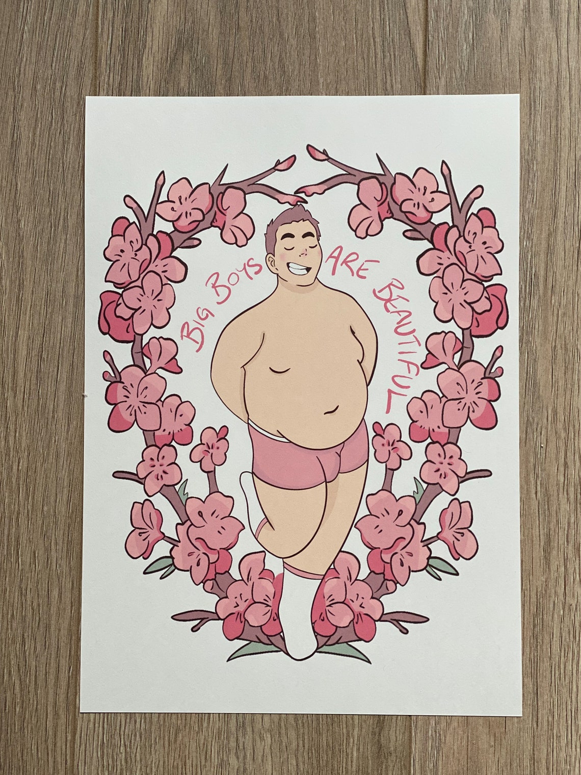Big Boys Are Beautiful Art Print A4/A5 Hand Drawn - Etsy UK
