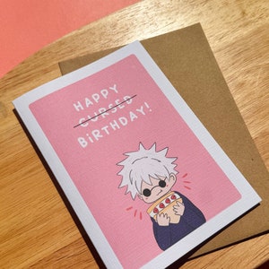 Jujutsu Kaisen Birthday Card // Happy Cursed Birthday, Satoru Gojo ...