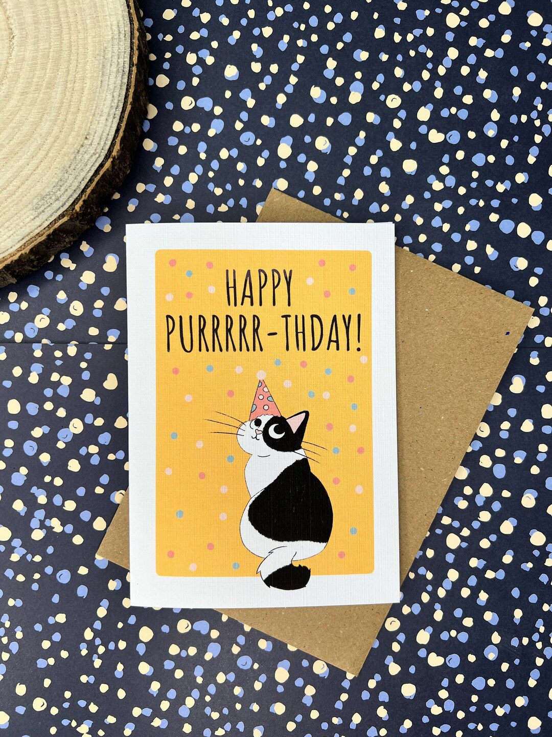 Cat Pun Birthday Card Happy Purrthday Birthday Cat Puns Cat Birthday