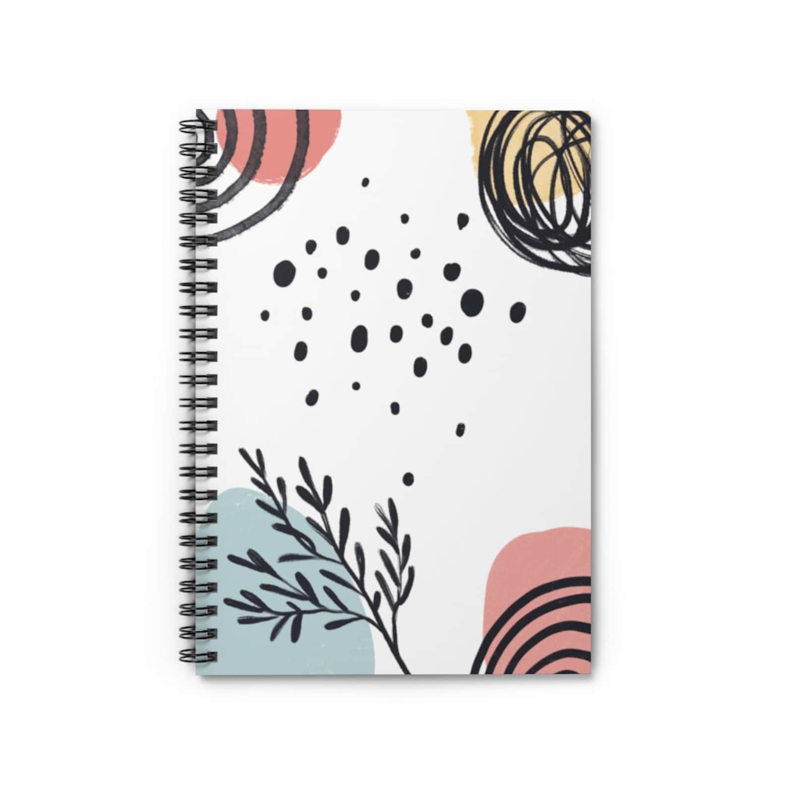 Abstract Spiral Notebook. Modern Spiral Journal. Geometric Notebook ...