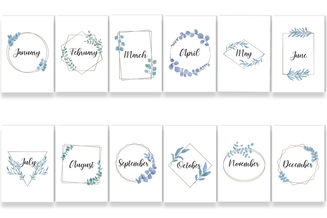 Minimal Printable Monthly Planner Covers. Agenda Monthly Planner ...