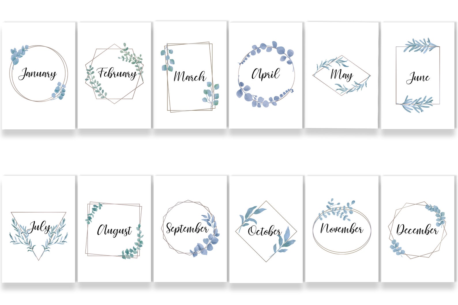 Minimal Printable Monthly Planner Covers. Agenda Monthly Planner ...