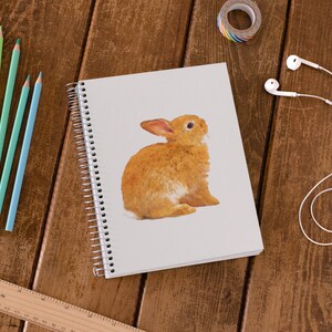 Printable Ginger Bunny Notebook Cover. A4 A5 Letter and Half Letter ...
