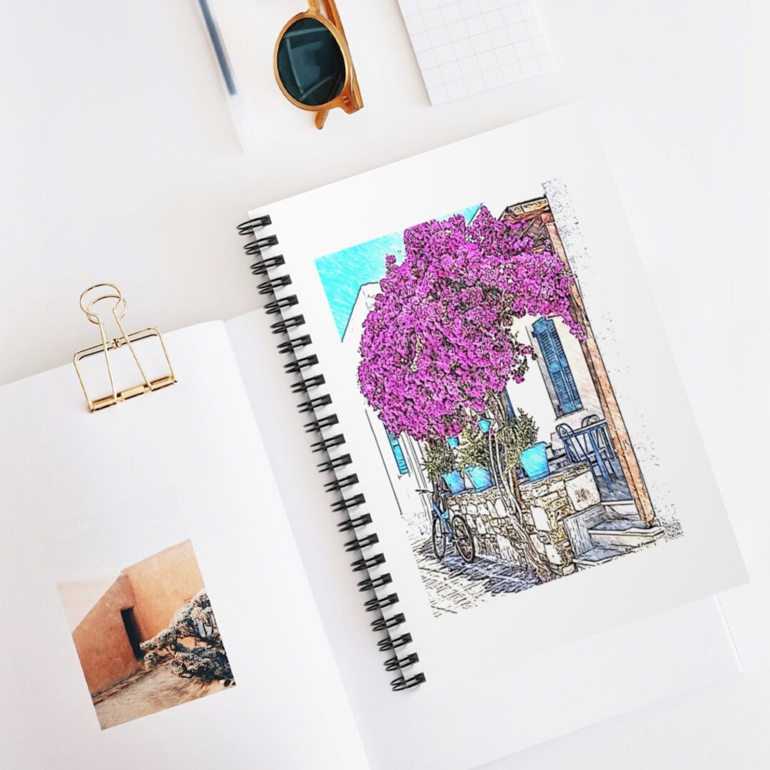 Colorful Spiral Notebook. Lovely Panorama Spiral Journal. Nature Spiral ...