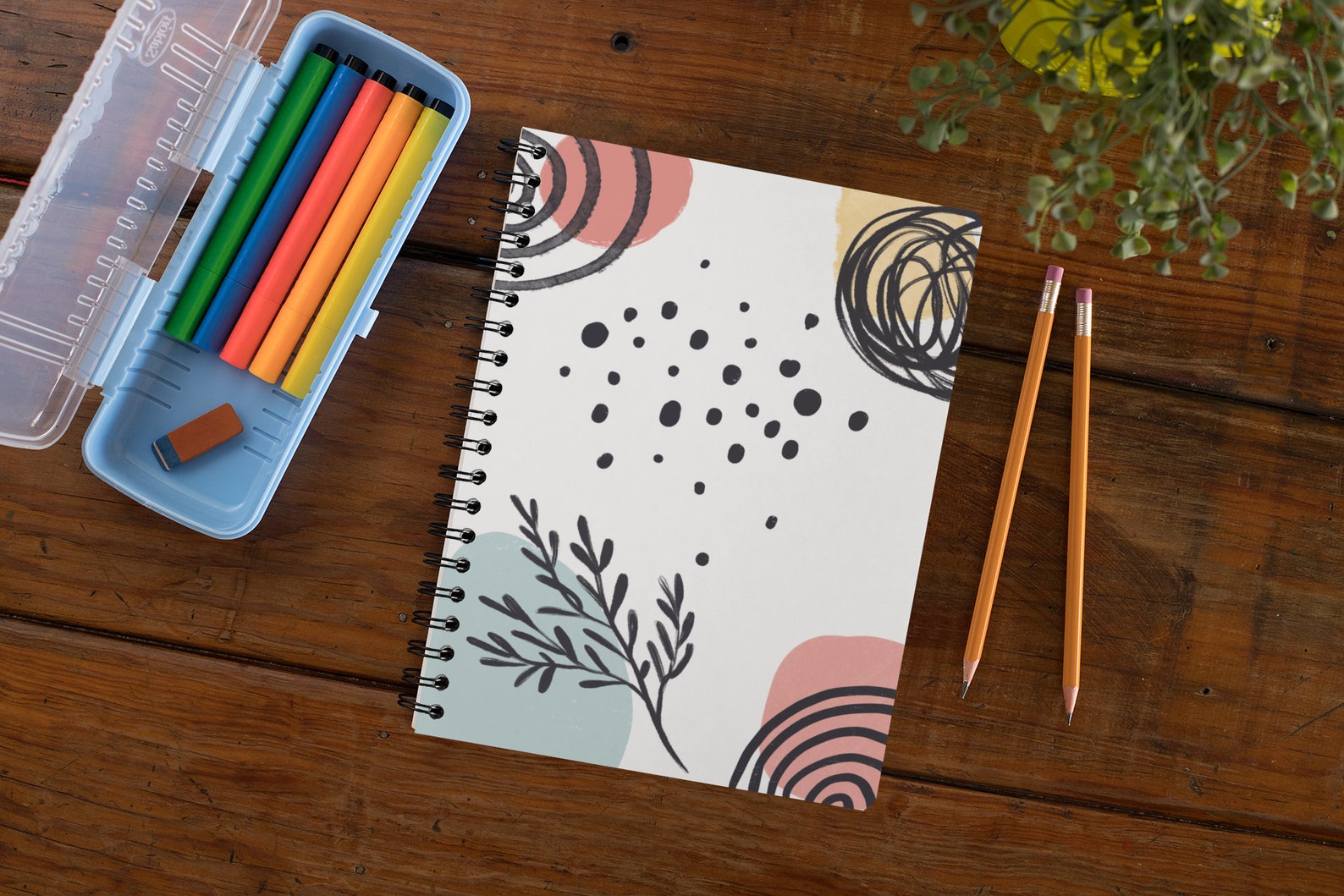 Printable Abstract Notebook Cover A5 or Half Letter Size. Modern ...