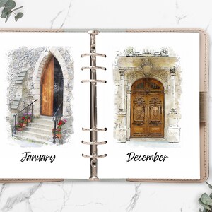 A5 and Half Letter Illustrated Agenda Monthly Cover Pages. Printable ...