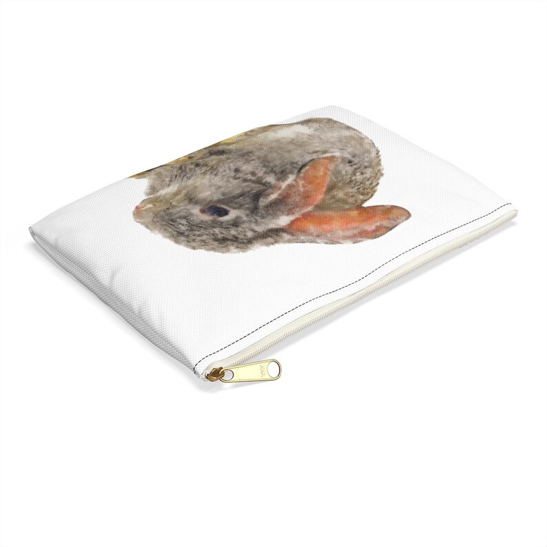 Small Bunny Pencil Pouch. Cute Rabbit Accessory Pouch. Large Pencil ...