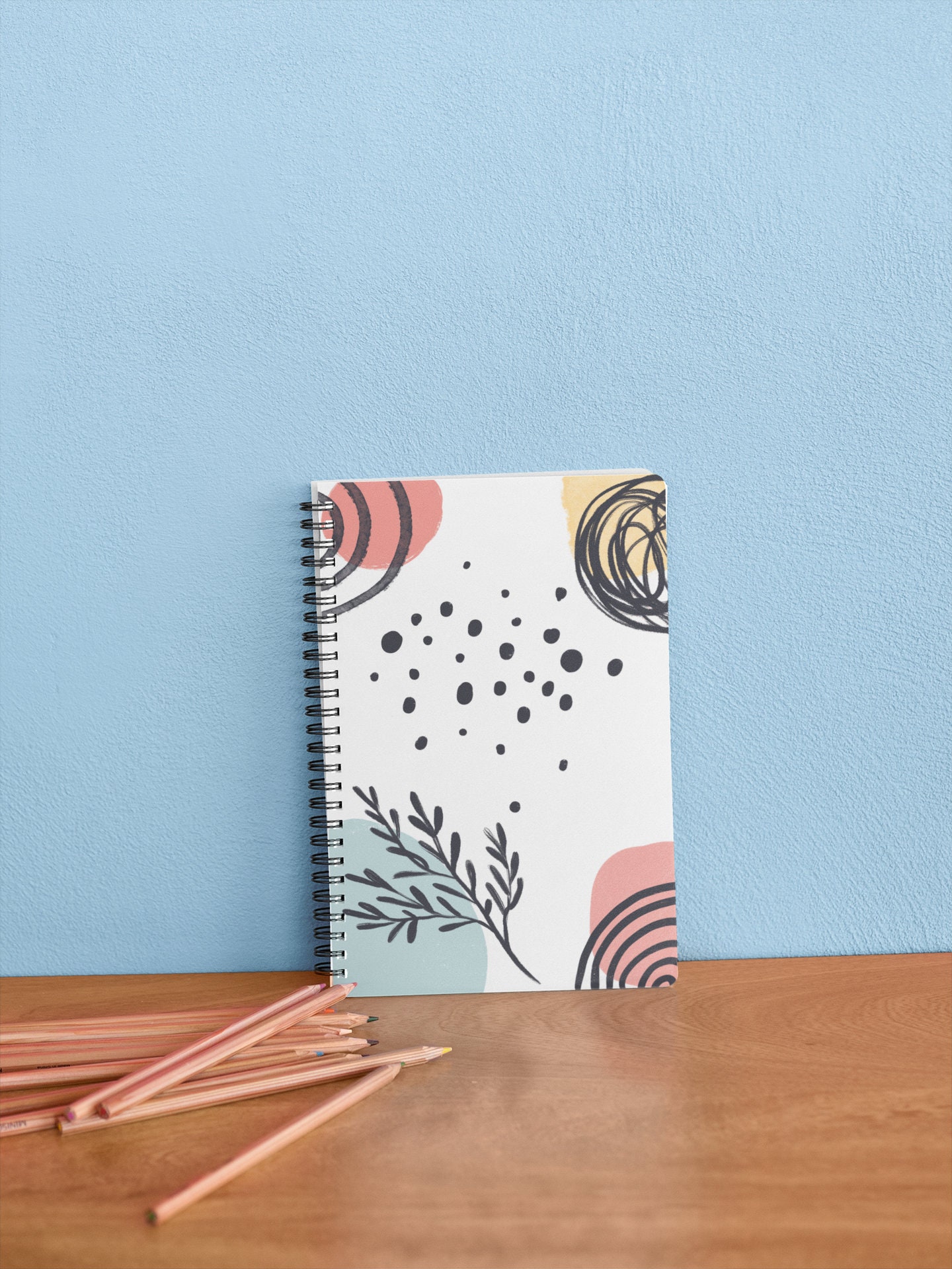Printable Abstract Notebook Cover A5 or Half Letter Size. Modern ...