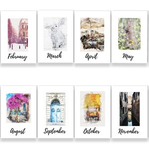 A5 and Half Letter Illustrated Agenda Monthly Cover Pages. Printable ...