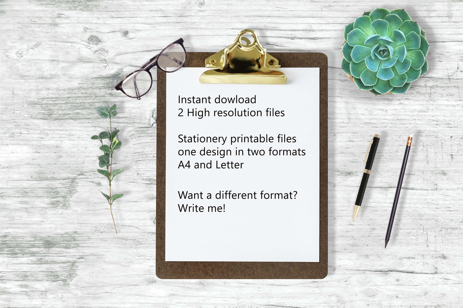 Rosemary Printable A4 and Letter Writing Paper, Pastel Botanical ...