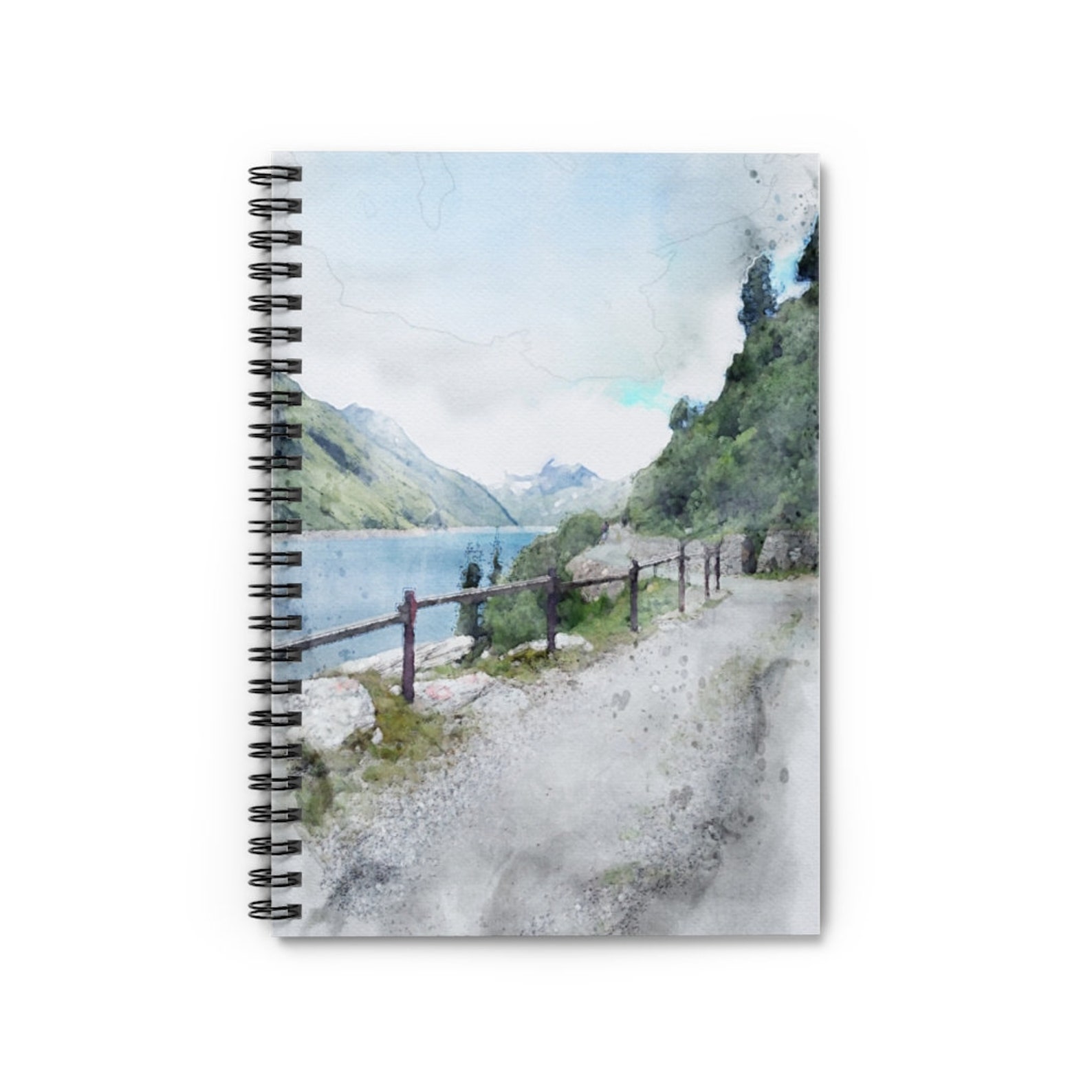 Watercolor Spiral Notebook. Lake View Spiral Journal. Nature Spiral ...