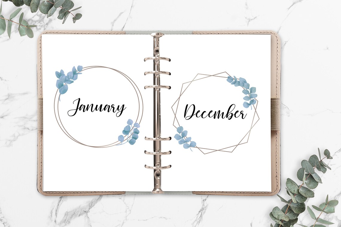 Minimal Agenda Monthly Cover Pages. Printable Monthly Planner Covers ...