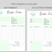 Green Printable Crafters Order Form. Custom Order Form Template for ...