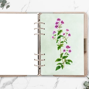 5 Floral Printable Planner Covers Happy Planner Classic and Mini Format ...