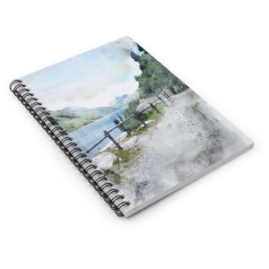 Watercolor Spiral Notebook. Lake View Spiral Journal. Nature Spiral ...