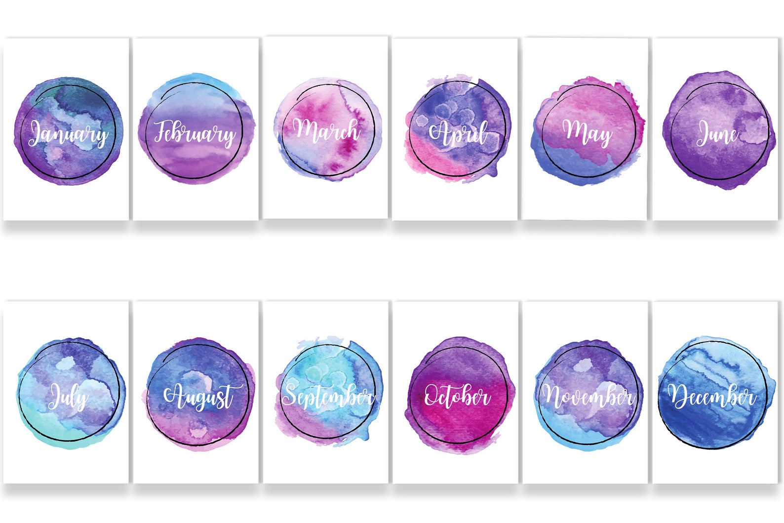 Printable Monthly Planner Covers. Agenda Monthly Cover Pages. Journal ...