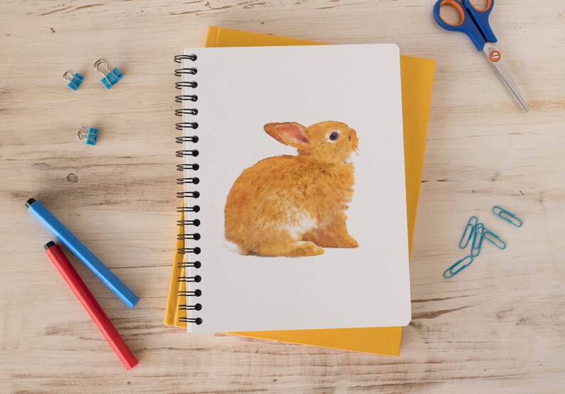 Printable Ginger Bunny Notebook Cover. A4 A5 Letter and Half - Etsy