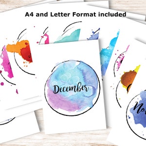 Agenda Monthly Cover Pages. Printable Monthly Planner Covers. Journal ...