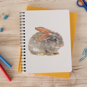 Printable Small Bunny Notebook Cover. A4 A5 Letter and Half Letter ...