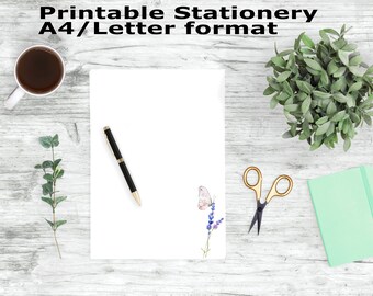 Lavender Writing Paper - Etsy