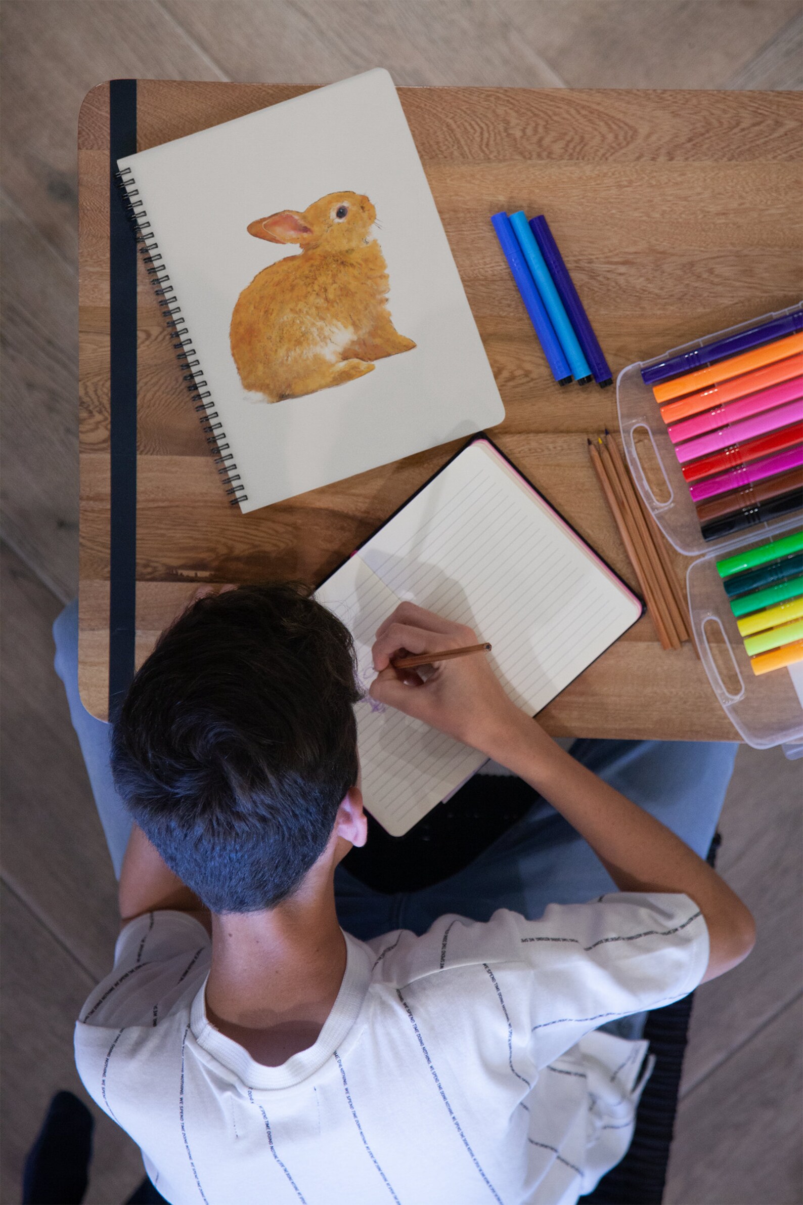 Printable Ginger Bunny Notebook Cover. A4 A5 Letter and Half - Etsy