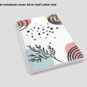 Printable Abstract Notebook Cover A5 or Half Letter Size. Modern ...