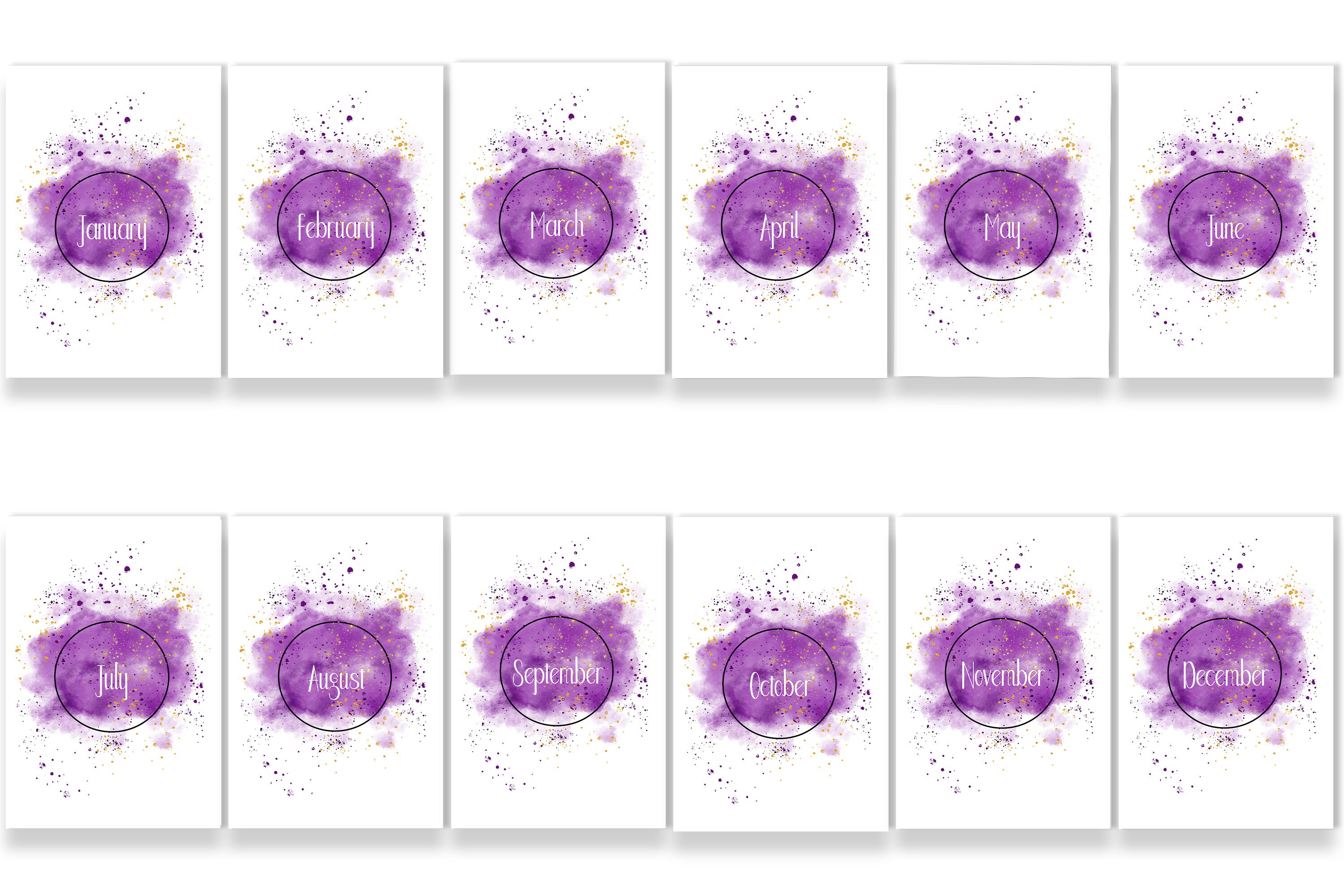 Purple Agenda Monthly Cover Pages. Printable Monthly Planner Covers ...