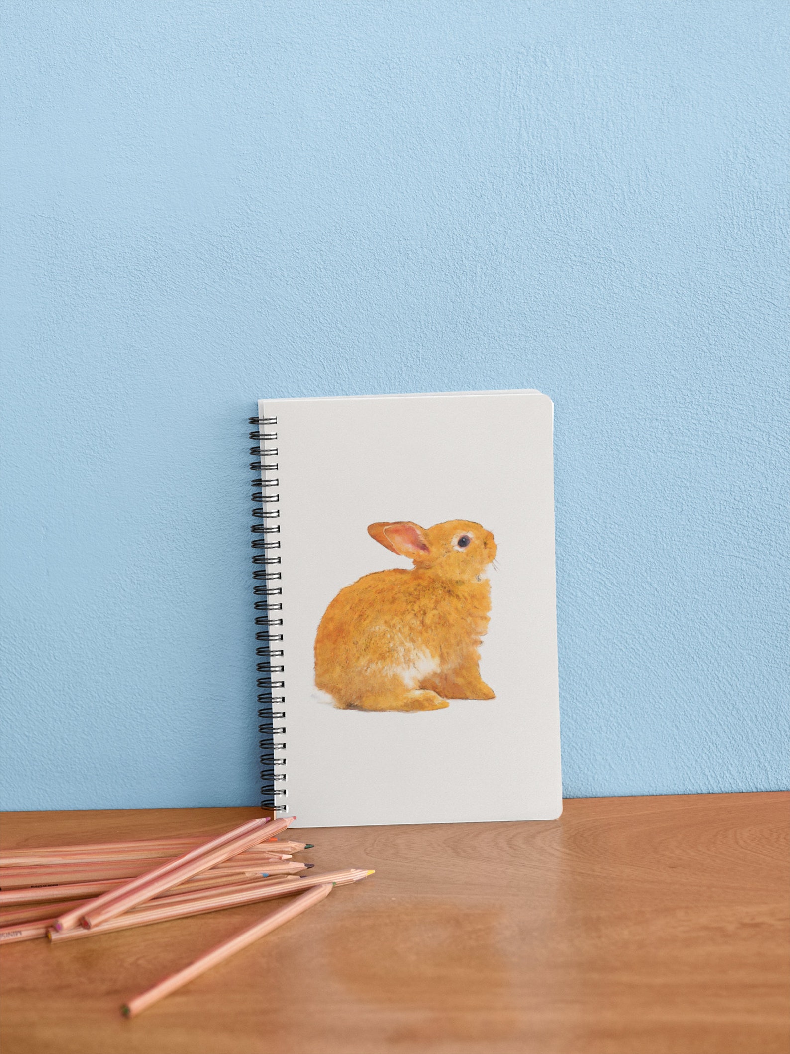 Printable Ginger Bunny Notebook Cover. A4 A5 Letter and Half Letter ...