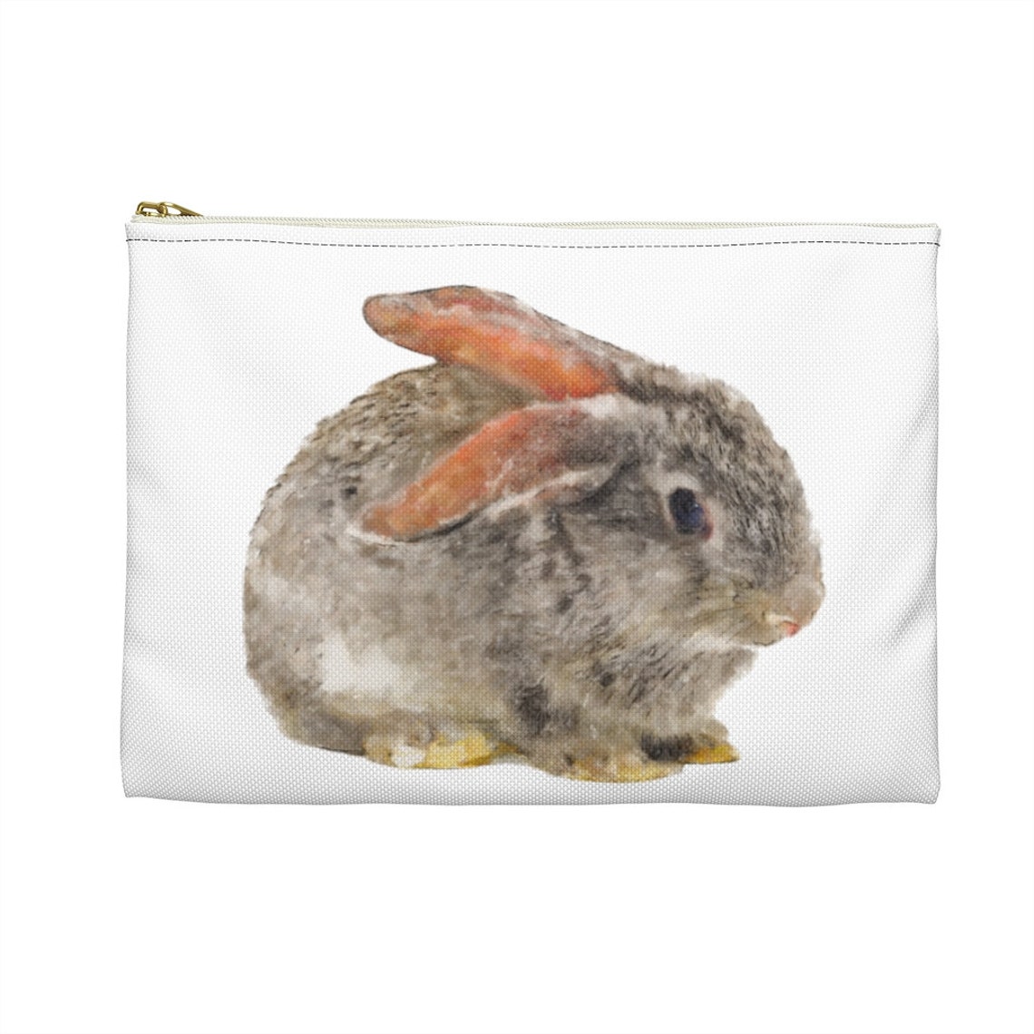 Small Bunny Pencil Pouch. Cute Rabbit Accessory Pouch. Large Pencil ...