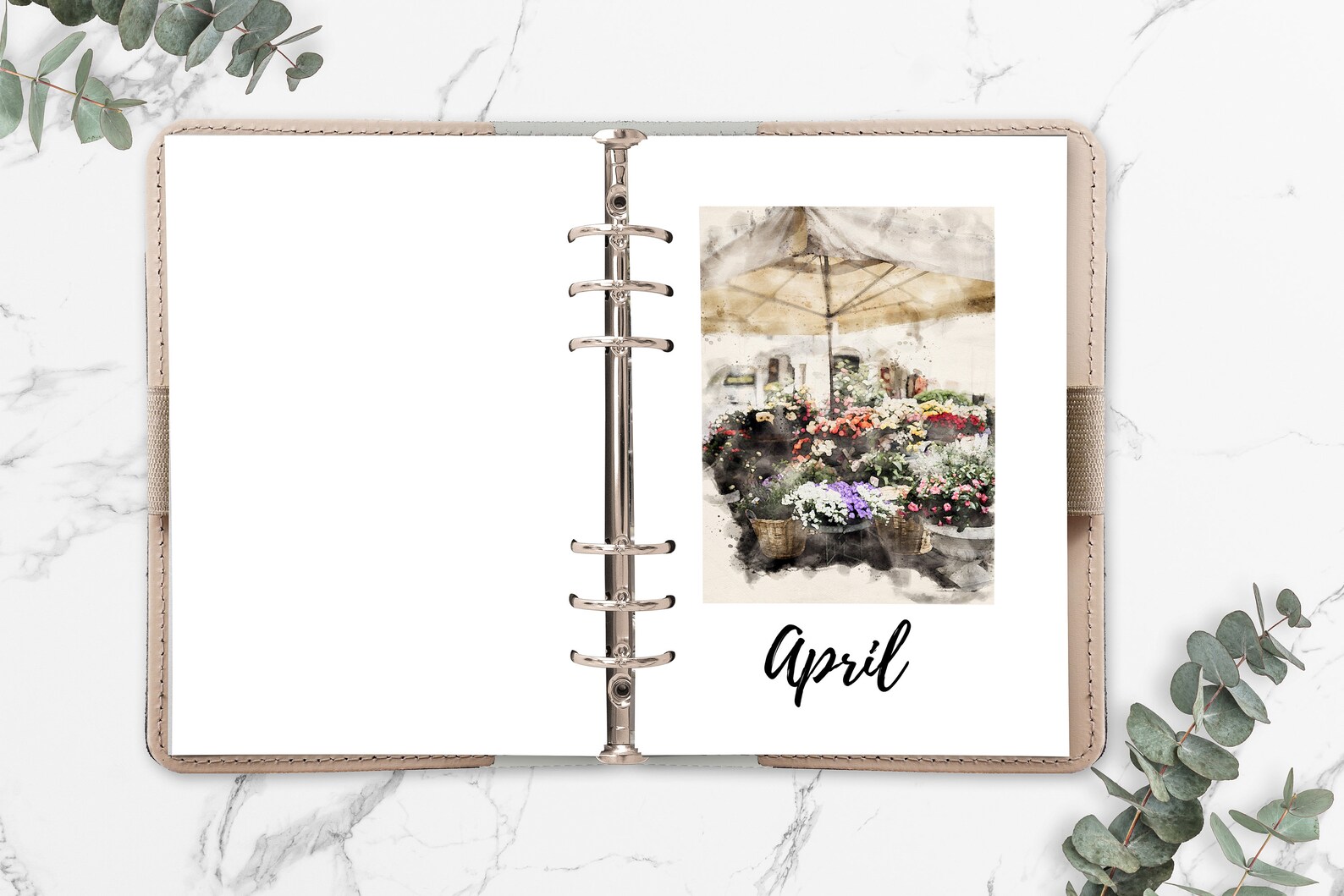 Illustrated Agenda Monthly Cover Pages. Printable Monthly Planner ...