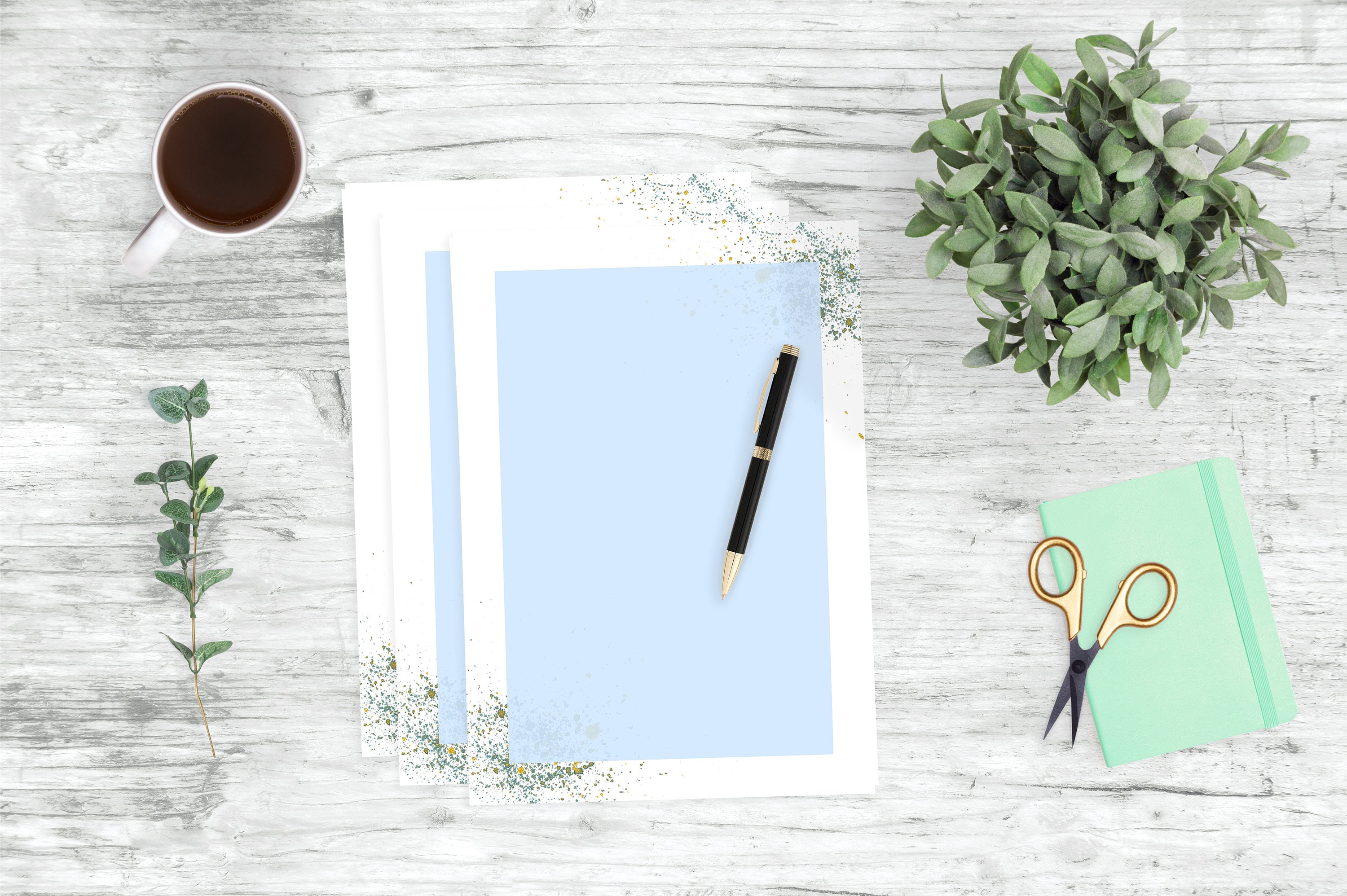 Abstract Printable Writing Paper, Stationery Printable, A4 and Letter ...