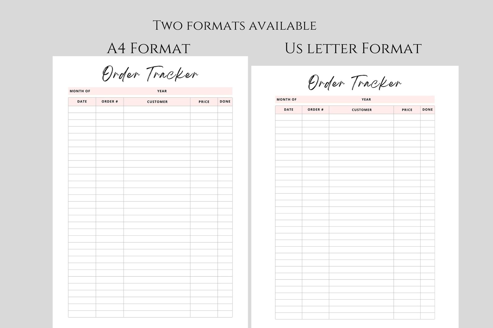 Order Tracker Form. Printable Crafters Sales Tracker. Small Business ...