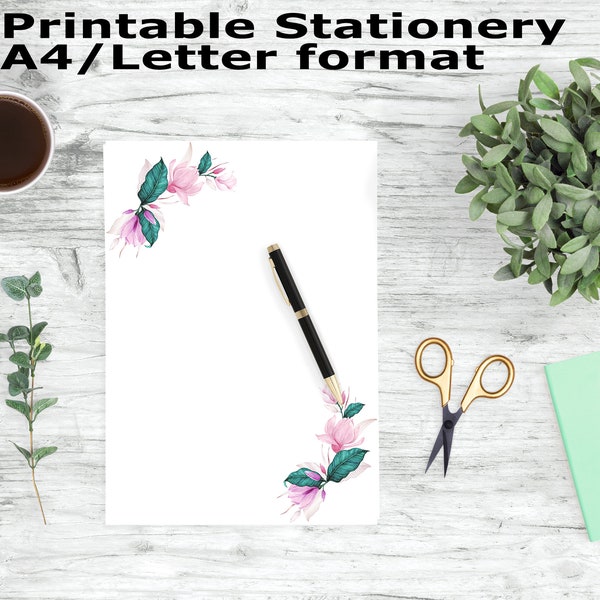 Magnolia Printable Stationery - Etsy