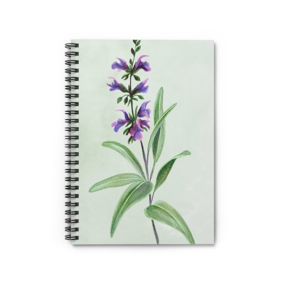 Watercolor Flower Spiral Notebook.botanical Spiral Journal. Romantic ...