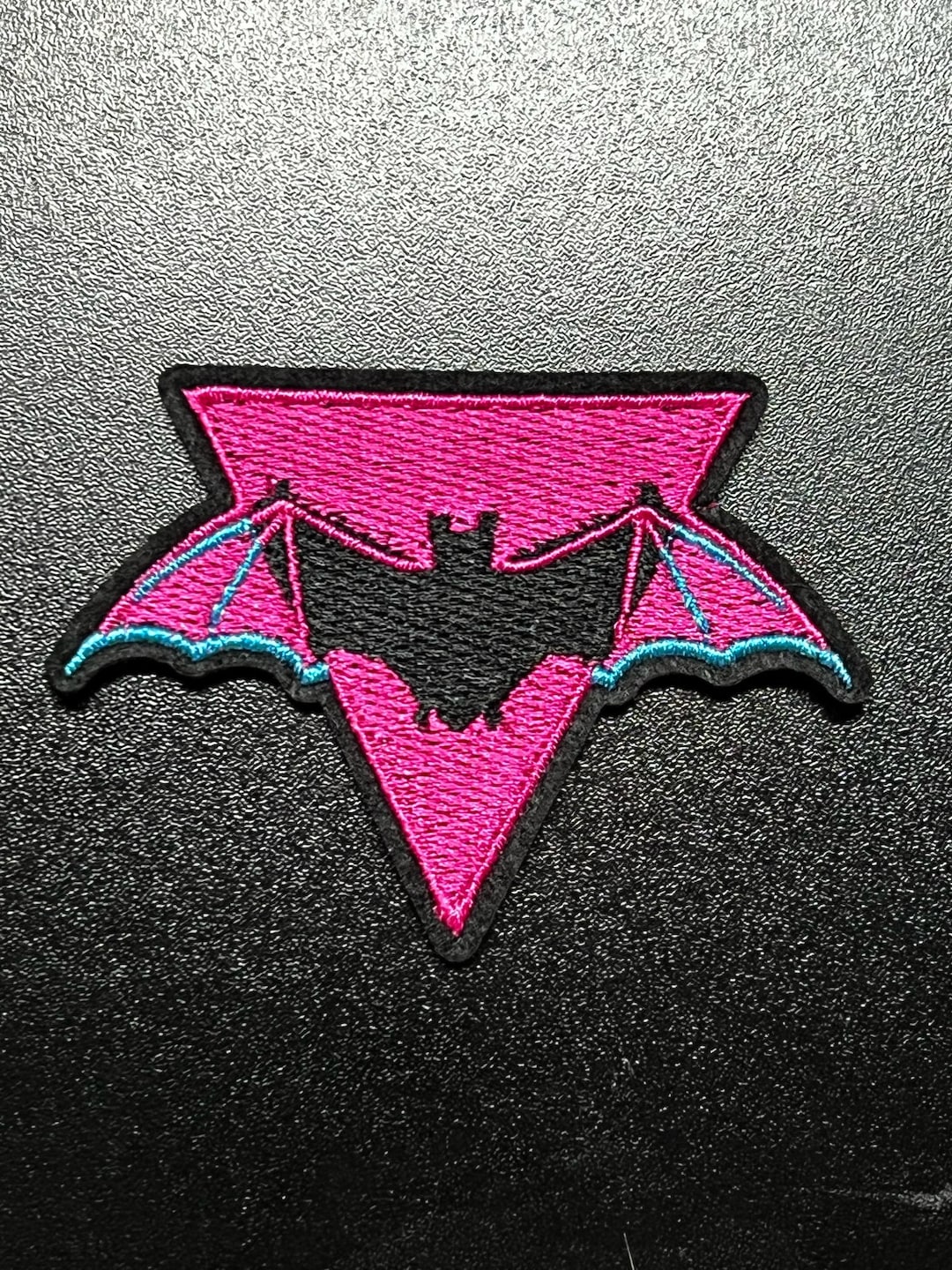 Bat Triangle Embroidered Die Cut Patch - Etsy