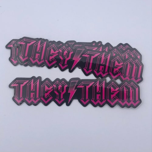 They / Them Pronouns Sticker Pack V2 - Etsy